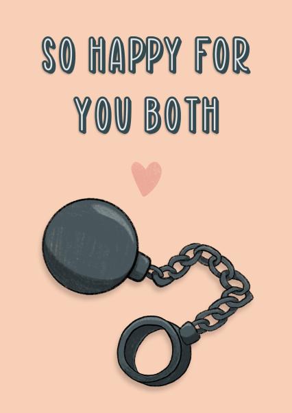 Ball and chain - wedding and engagement card | thortful