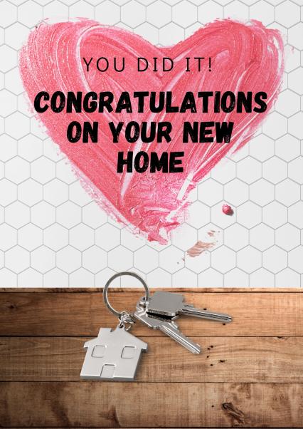 Classic New Home Card - House Keys - Congratulations On Your New Home ...