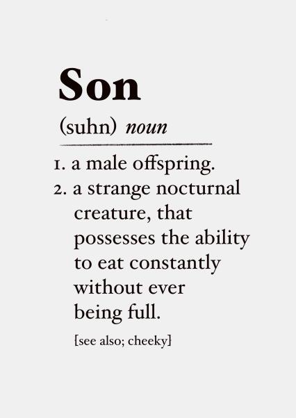 Son definition birthday card | thortful