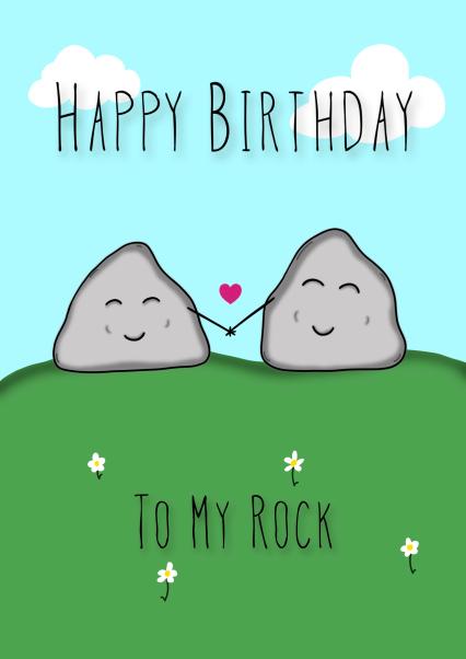 To my rock, birthday card | thortful