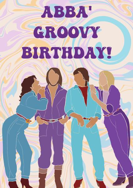 Abba Groovy Birthday | thortful
