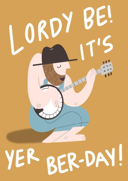 Banjo Bluegrass Birthday Card | thortful