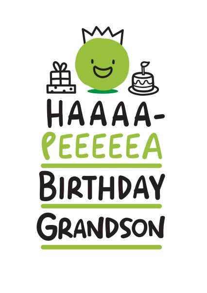 Ha-Pea Birthday Grandson | thortful
