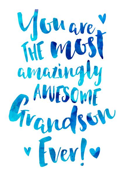 Amazingly Awesome Grandson Appreciation or Birthday Card | thortful