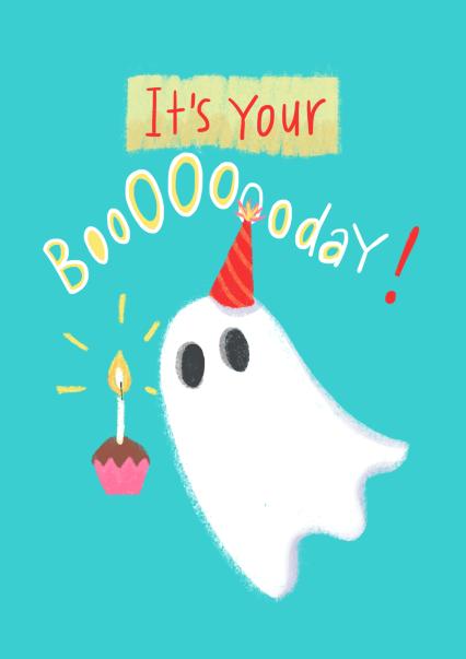 Ghost themed birthday card | thortful