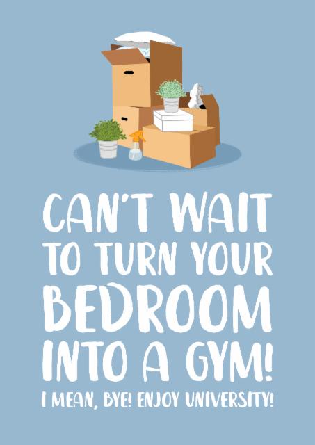 Funny Moving Out University Card | thortful