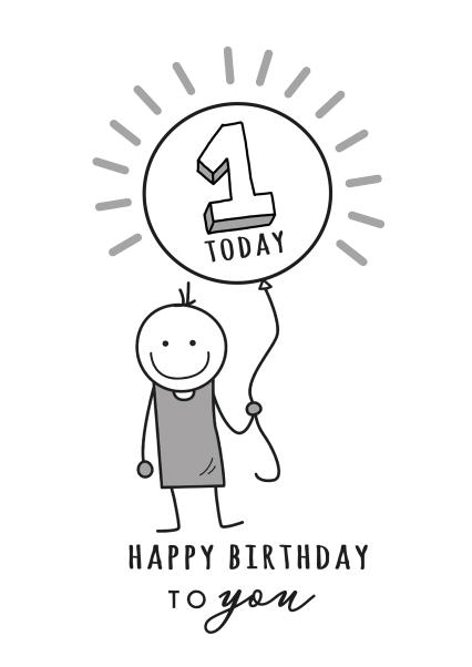 1 Today Stick Man Card | thortful