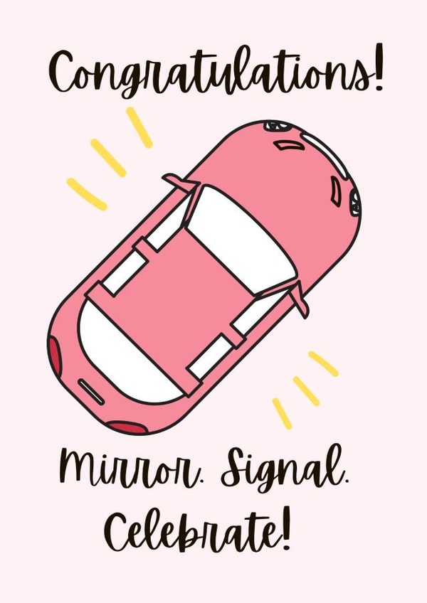 Congratulations! Mirror. Signal. Celebrate! 1000 | thortful