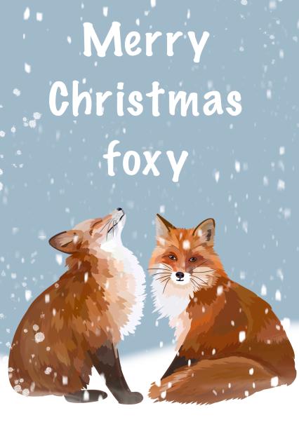 Foxy Christmas card | thortful