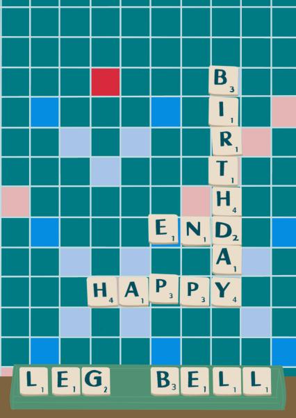 Scrabble Happy Birthday card | thortful