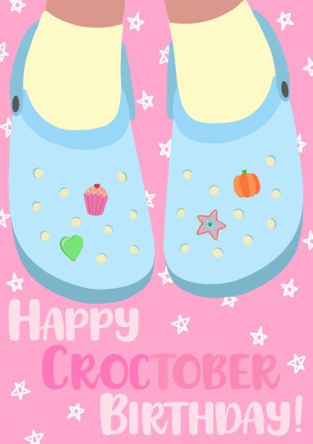Cute Birthday Card - Croctober - Crocs | thortful