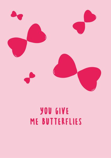 Love Heart Butterfly Card | thortful
