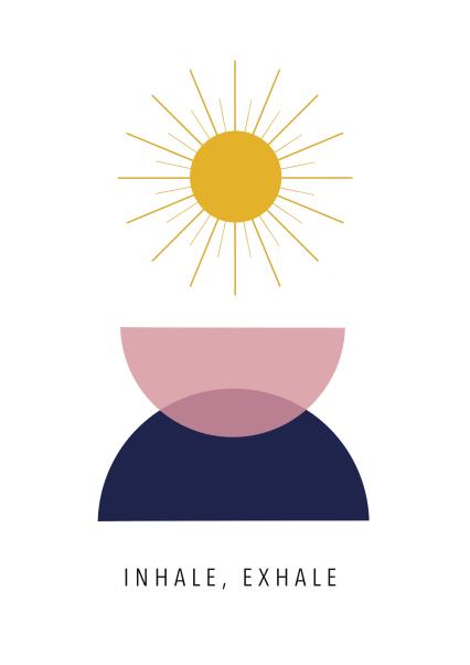 Inhale, Exhale Positive Affirmation card | thortful