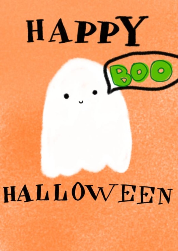 Happy Halloween ghost card | thortful