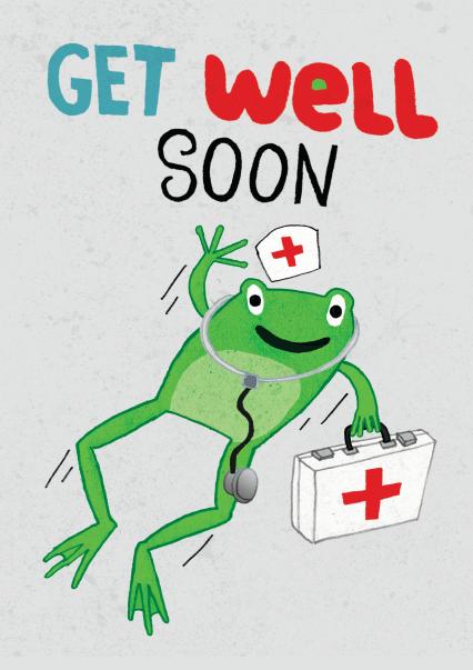 Get well soon frog doctor | thortful