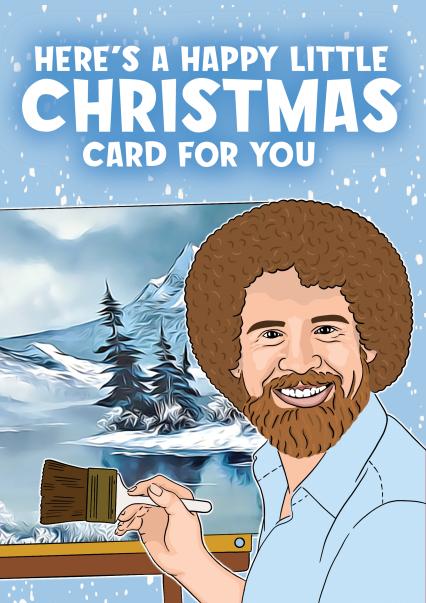 A Happy Little Merry Christmas from Bob Ross | thortful