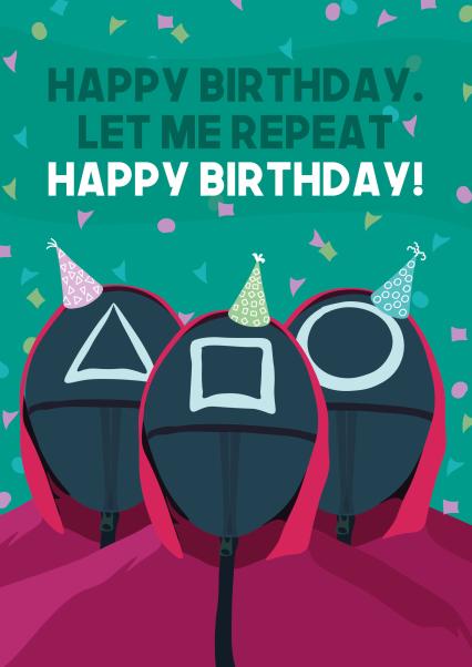 Squid Game Birthday Card 1002 | thortful