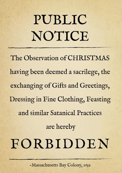 Christmas Celebrations are hereby Forbidden Funny Anti-Christmas Card ...