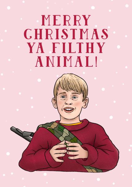 Merry Christmas Ya Filthy Animal - Home Alone - Kevin McCallister ...