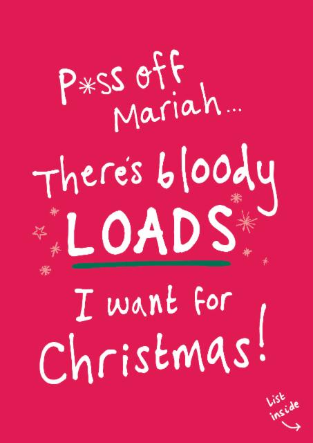 P*ss Off Mariah Carey Christmas Card | thortful