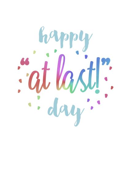 Happy At Last Day Wedding Card | thortful