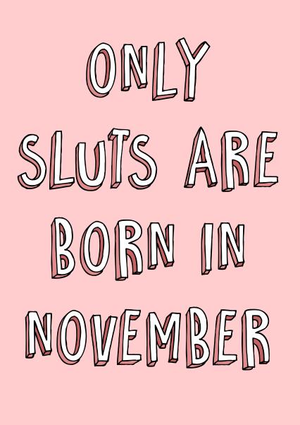 November Rude Birthday Card | thortful