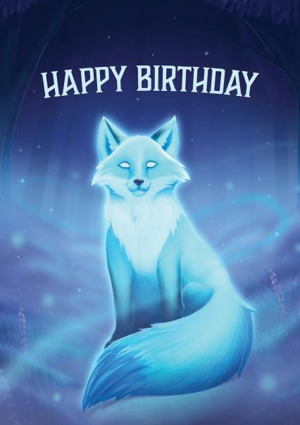 Vixen Spirit Birthday Card Thortful