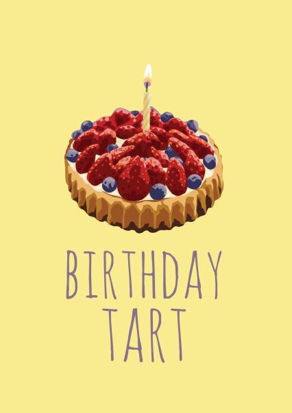 Illustrated Birthday Tart Card | thortful