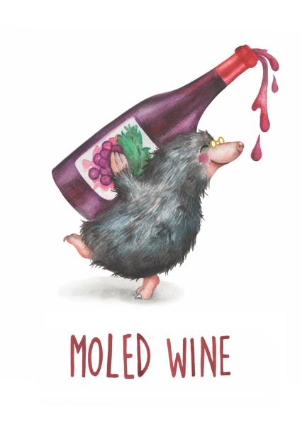 Moled Wine funny card | thortful