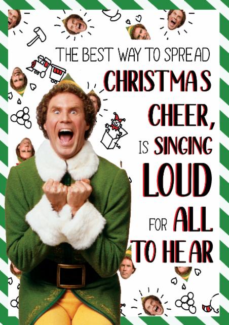 Buddy the Elf - Will Ferrell - Christmas Cheer Is Singing Loud For All ...