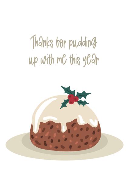 Christmas pudding card | thortful
