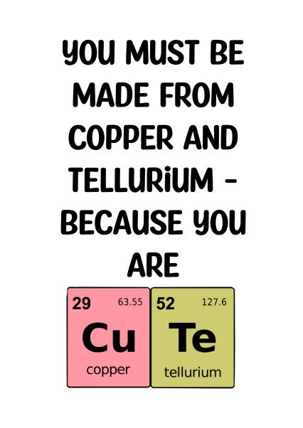 Periodic table Valentine anniversary card | thortful