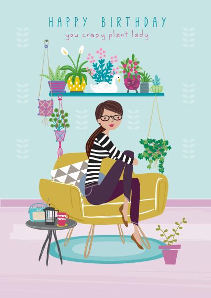Happy Birthday Plant Lady Card | thortful