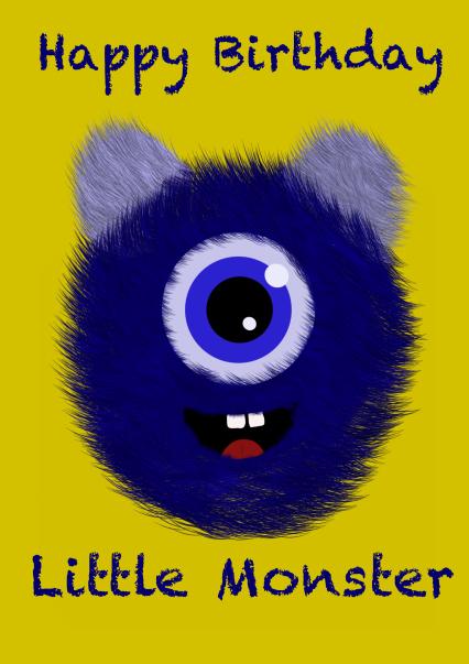 Little Monster Birthday Card | thortful