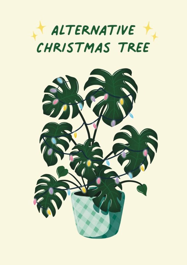 Monstera Christmas Card | thortful