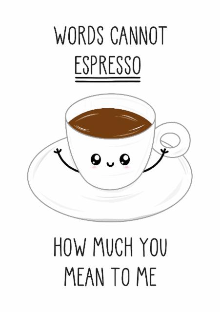 Espresso Valentine Card | thortful