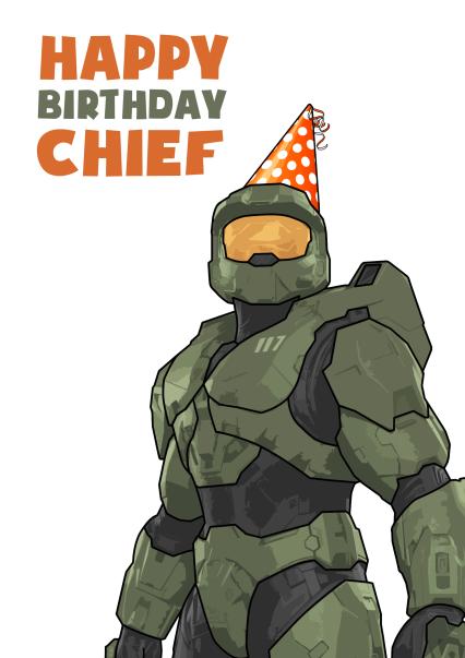 Halo Gaming Birthday Card | thortful
