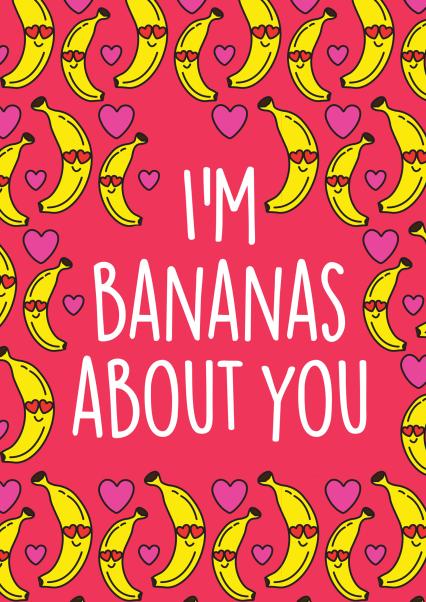 Bananas About You Valentine's Day Card | thortful