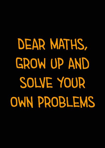 Dear Maths Dad Joke Card | thortful