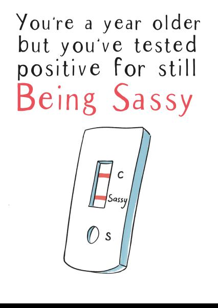 Being Sassy birthday card | thortful