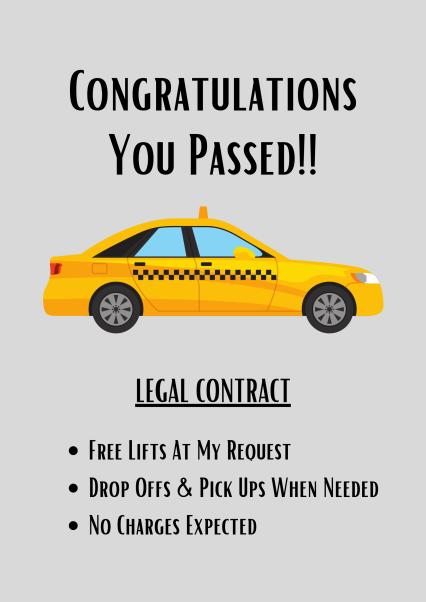 Passed Driving Test Card | thortful