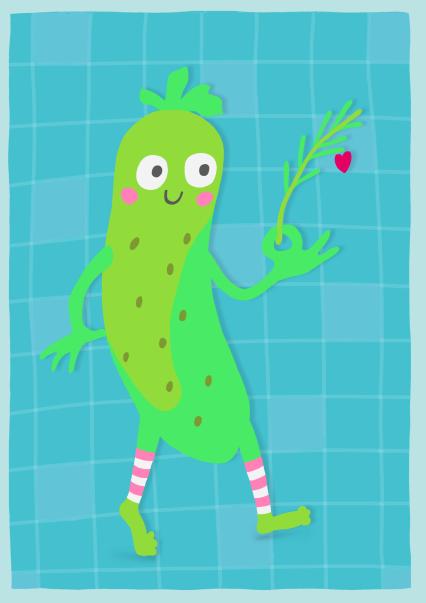 Cute vegetables, Love you, Thank you, miss you, friendship pickle fun ...