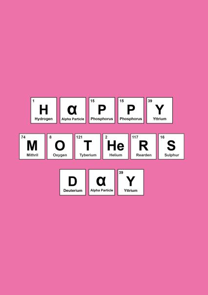 Periodic Table Happy Mother's Day Card | thortful