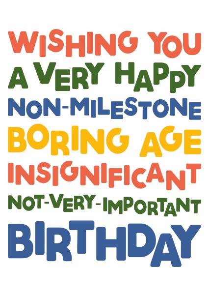 Boring Age Birthday Card | thortful