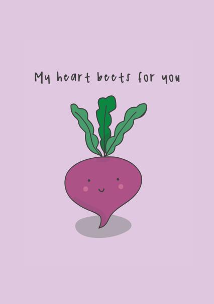 My Heart Beets For You - Love / Valentine's Card | thortful