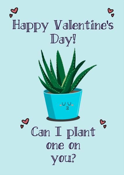 Cute Plant Valentine's Day Card | thortful