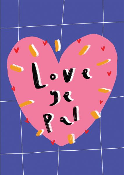 Love Ye Pal Valentines Greetings Card | thortful