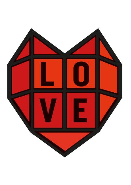 Love Heart 3D Rubix Cube Cubist Style | thortful