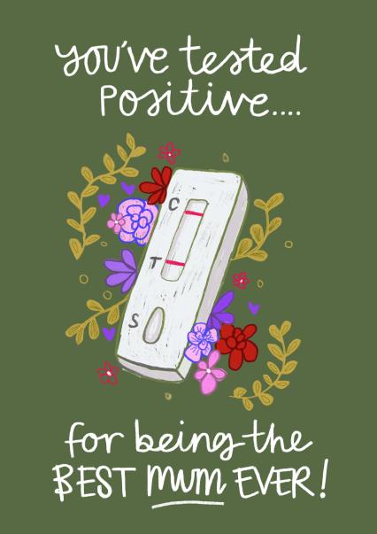 Lateral flow test Mothers Day Card | thortful