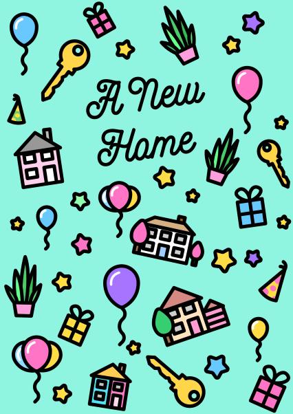 A New Home Mint Green Card | thortful